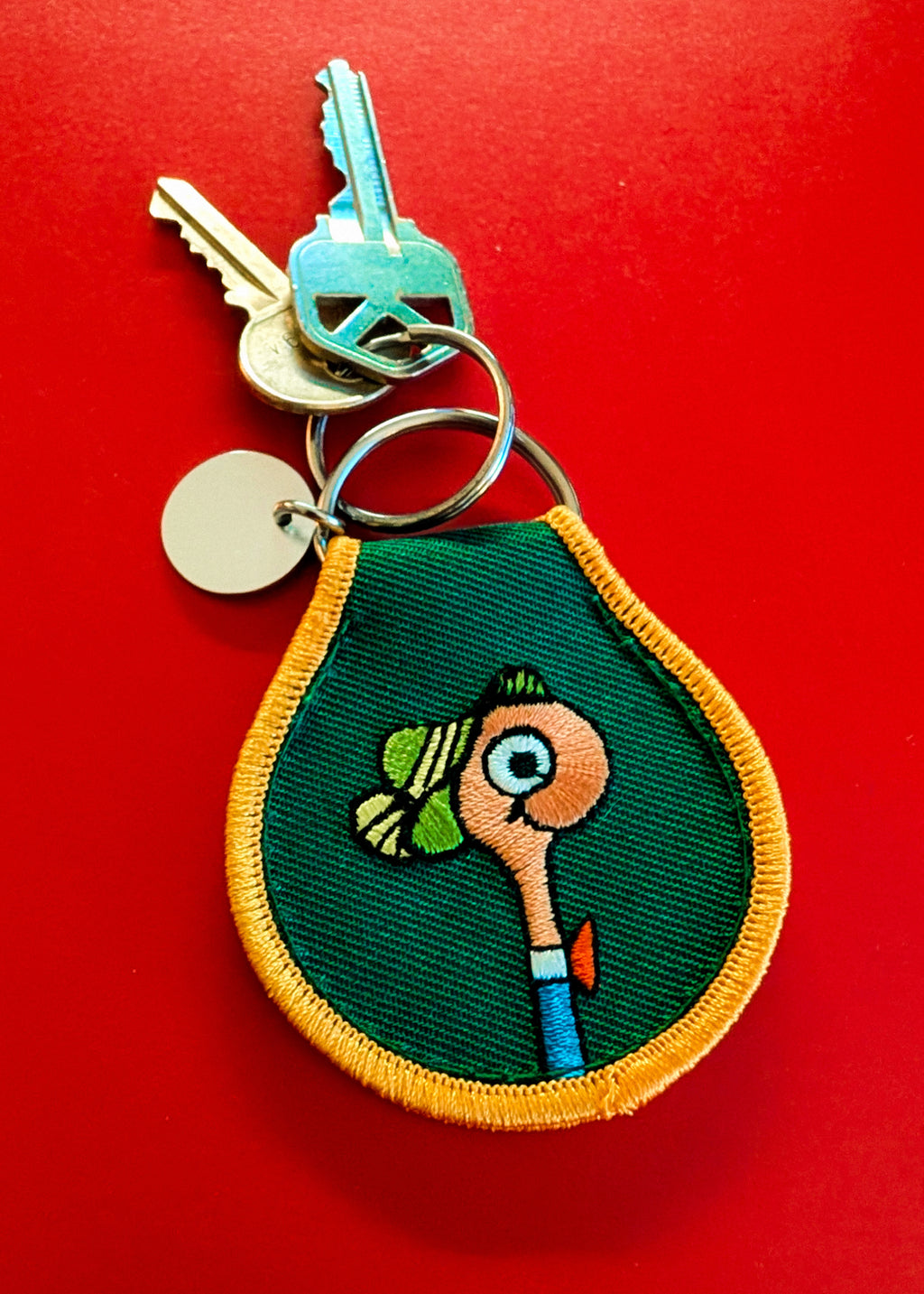 Richard Scarry Lowly Worm Embroidered Patch Keychain by Three Potato ...