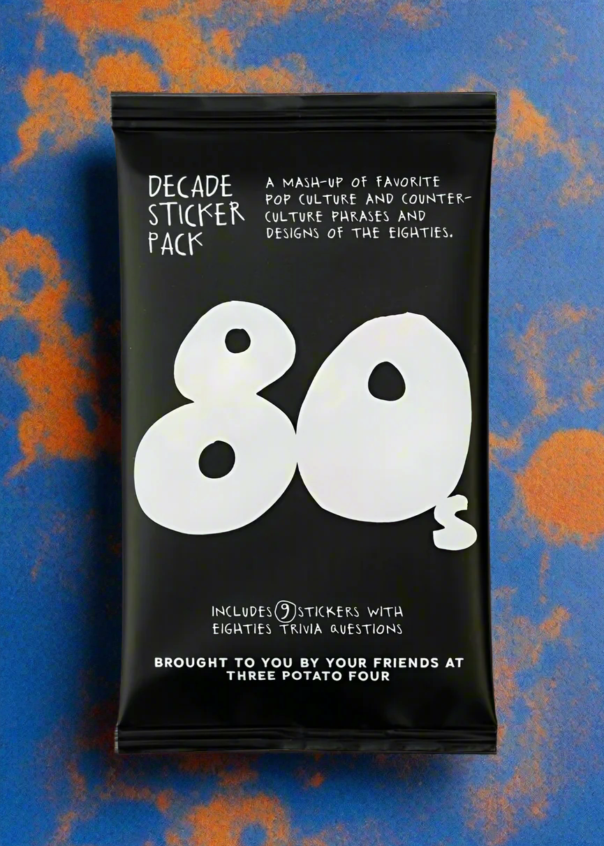 1980s Decade Sticker Pack by Three Potato Four – Black Salt