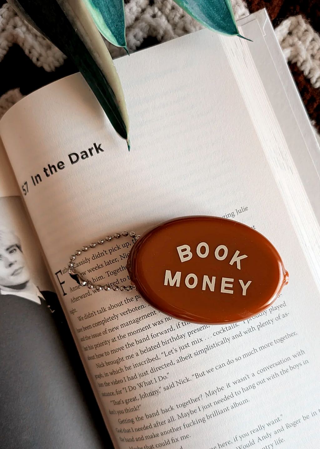 Book Money Coin Pouch Keychain by Three Potato Four – Black Salt