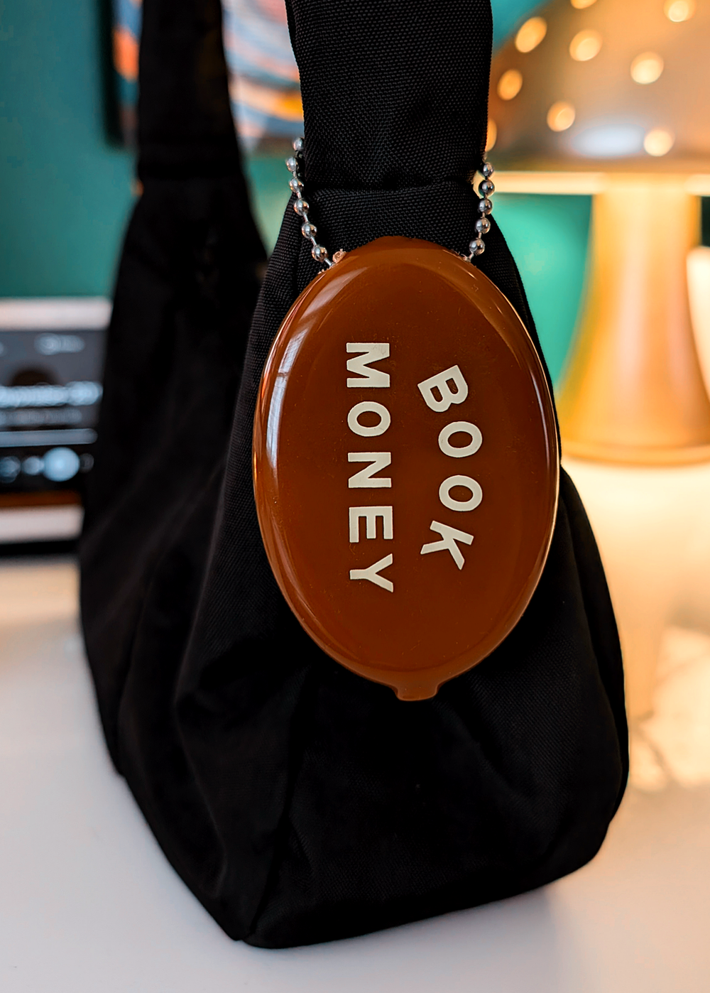 Book Money Coin Pouch Keychain by Three Potato Four – Black Salt