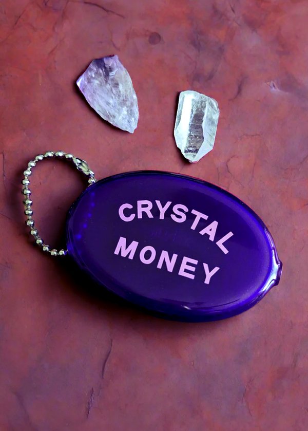Crystal Money Coin Pouch Keychain by Three Potato Four – Black Salt