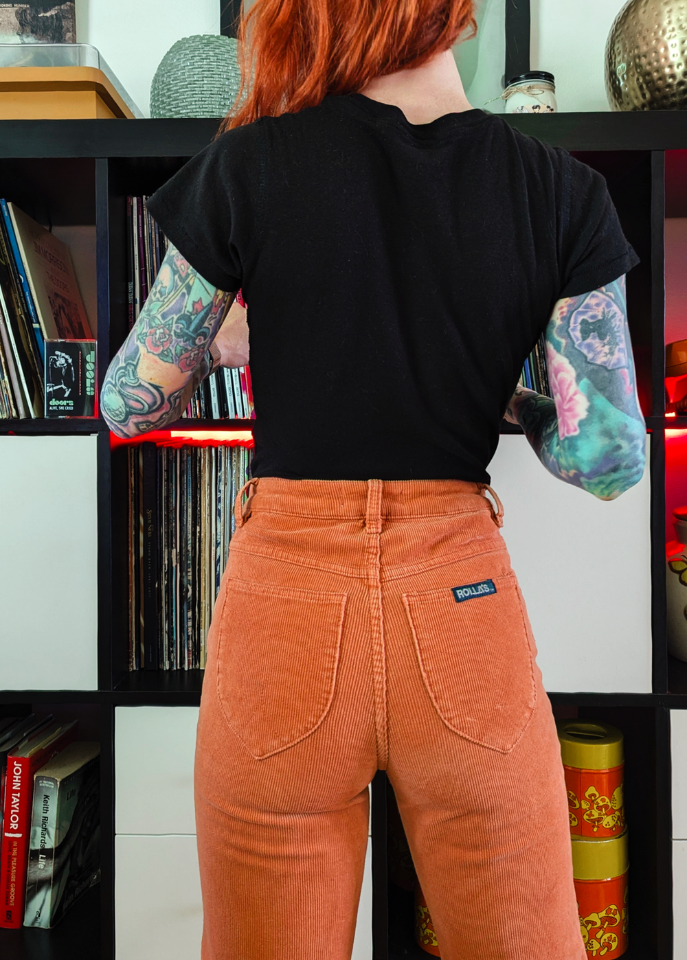 Rust Pumpkin Orange Corduroy Original Straight Leg Pants By Rolla's ...