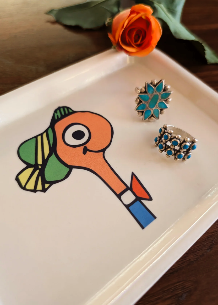 Richard Scarry Lowly Worm Catch-All Tray by Three Potato Four – Black Salt
