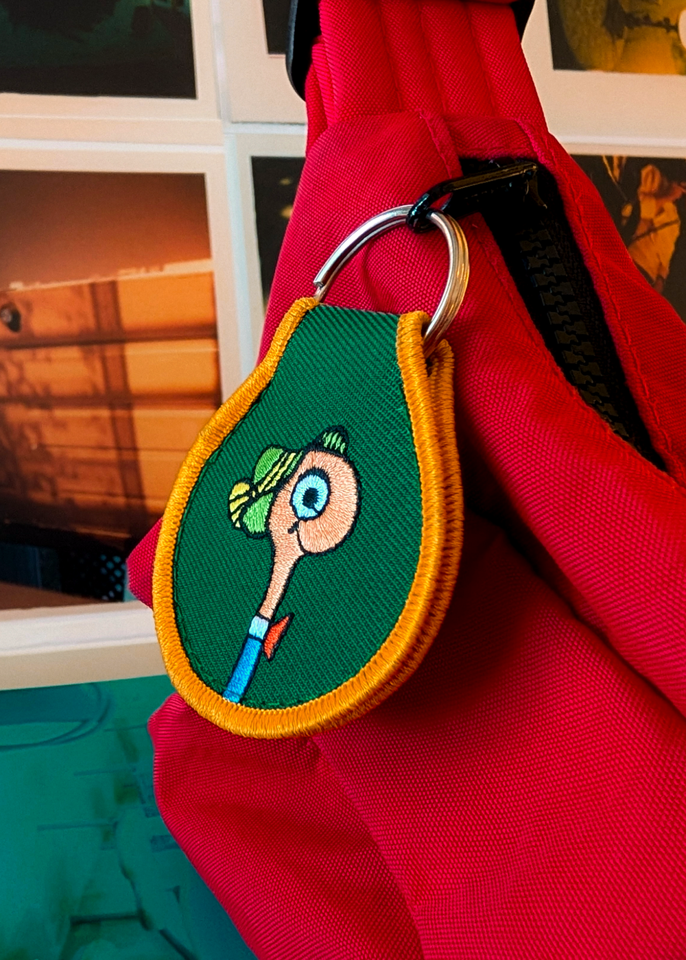 Richard Scarry Lowly Worm Embroidered Patch Keychain by Three Potato ...